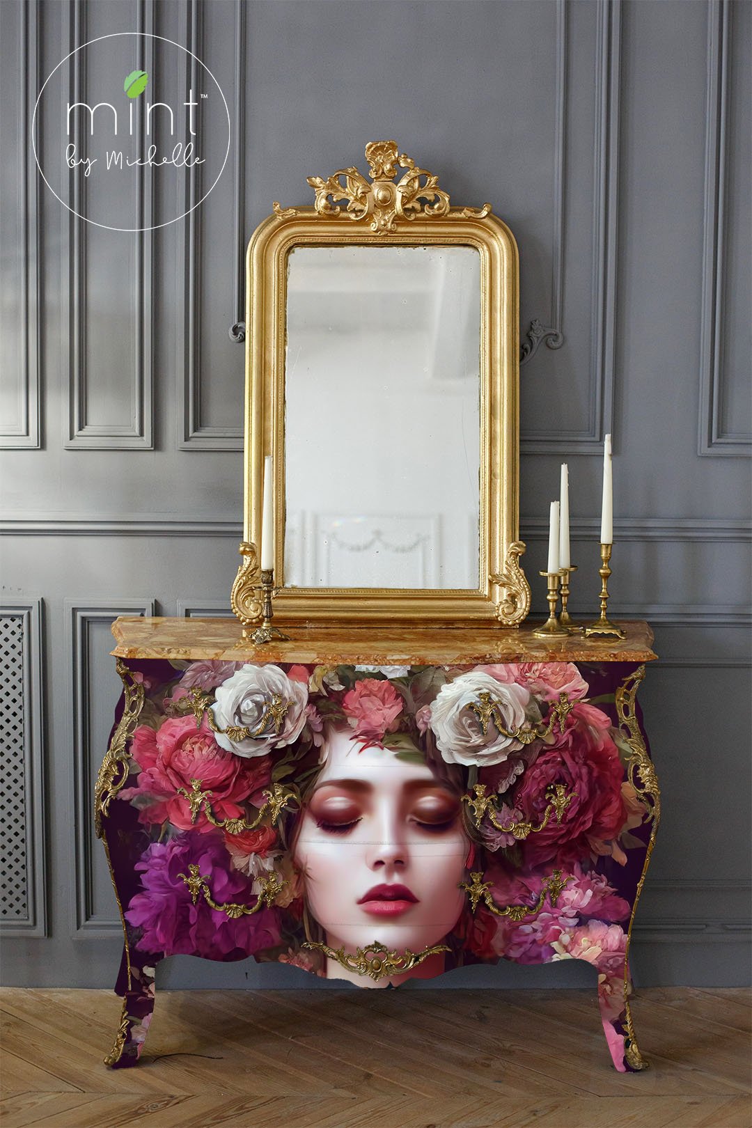 Baroque Flowers | Mint By Michelle Decoupage Paper - Vintage Charm