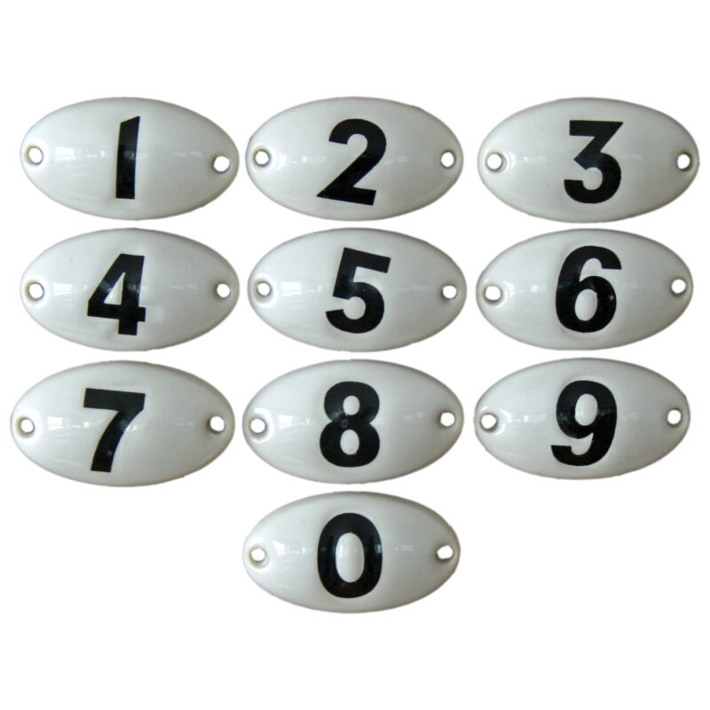 Set Ceramic Numbers 0-9 | Vintage Style Drawer - Vintage Charm