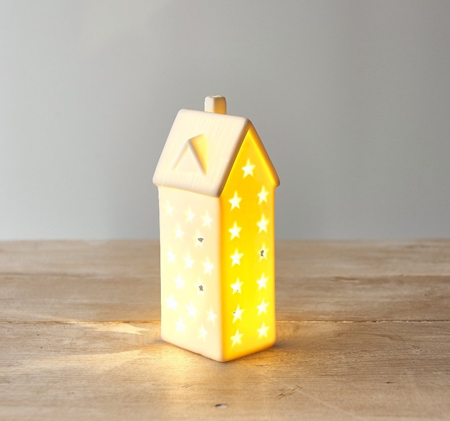 Ceramic Led Starry House - Vintage Charm