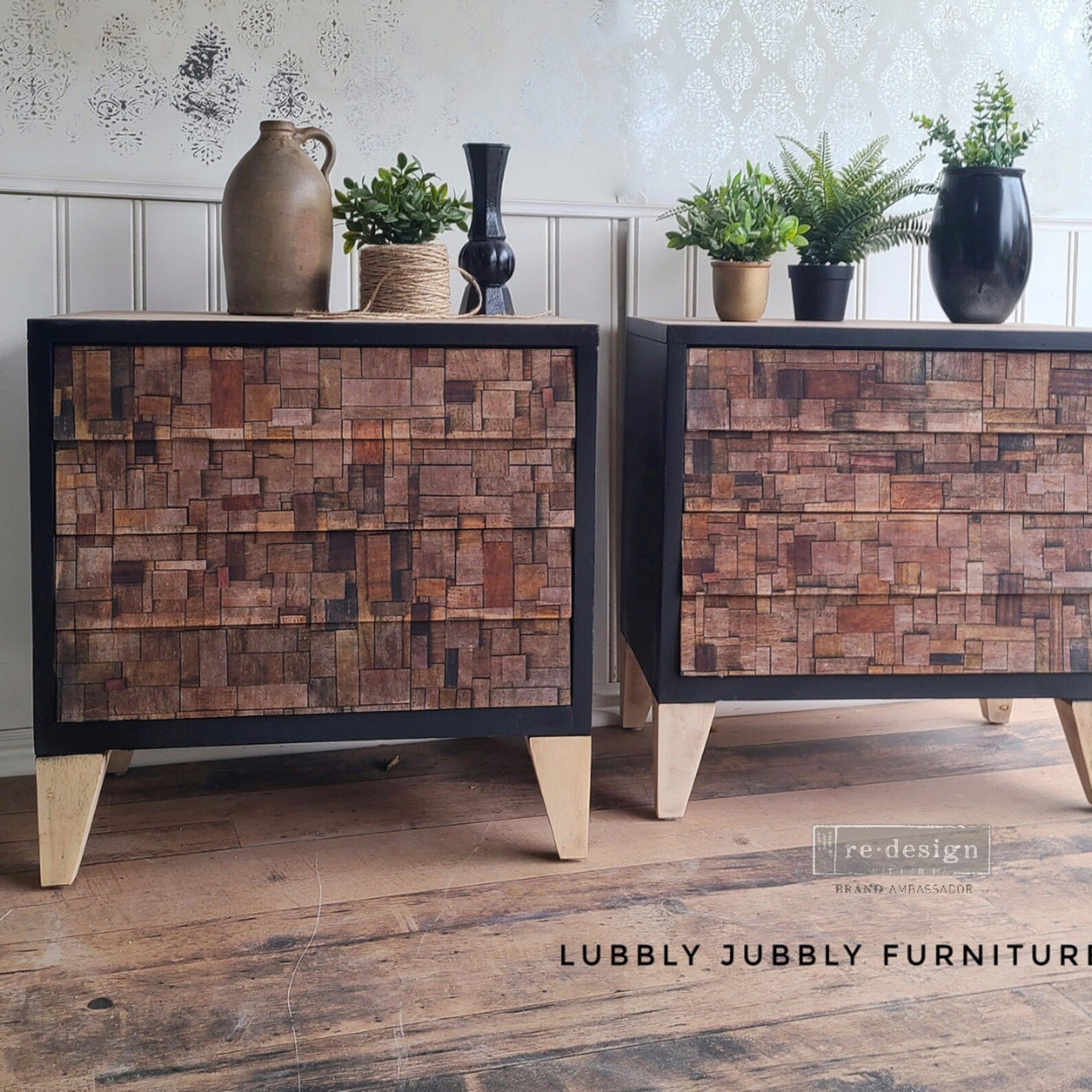 Wood Cubism | Redesign With Prima A1 Decoupage Fiber Paper - Vintage Charm