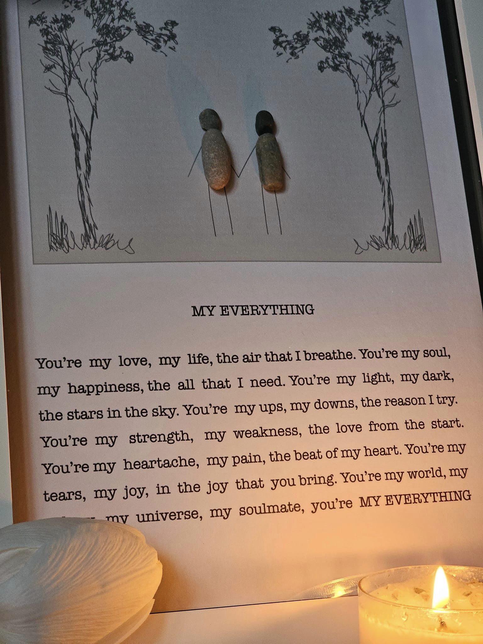 Handmade Pebble Art | My Everything - Vintage Charm