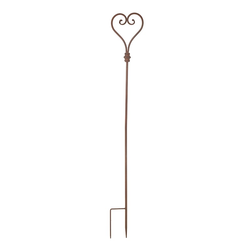 Curly Heart Garden Metal Stake - Vintage Charm