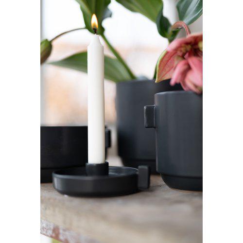Black Matt Candle Holder - Vintage Charm