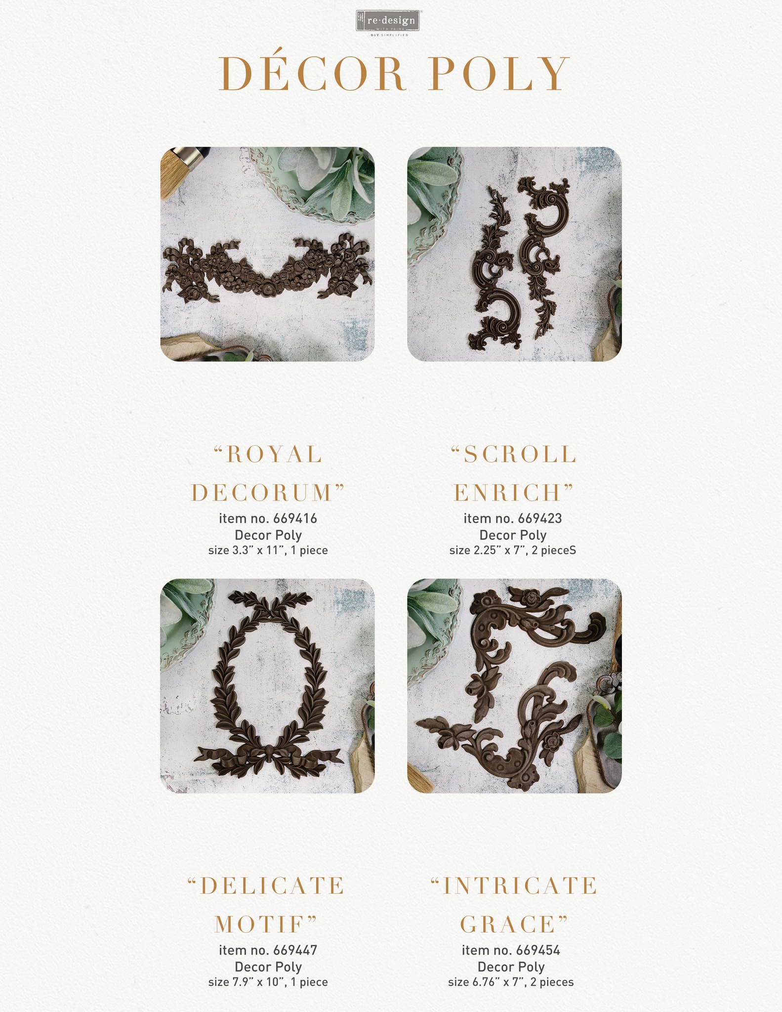 Luxe Ornamenta | Decor Poly | Redesign With Prima - Vintage Charm