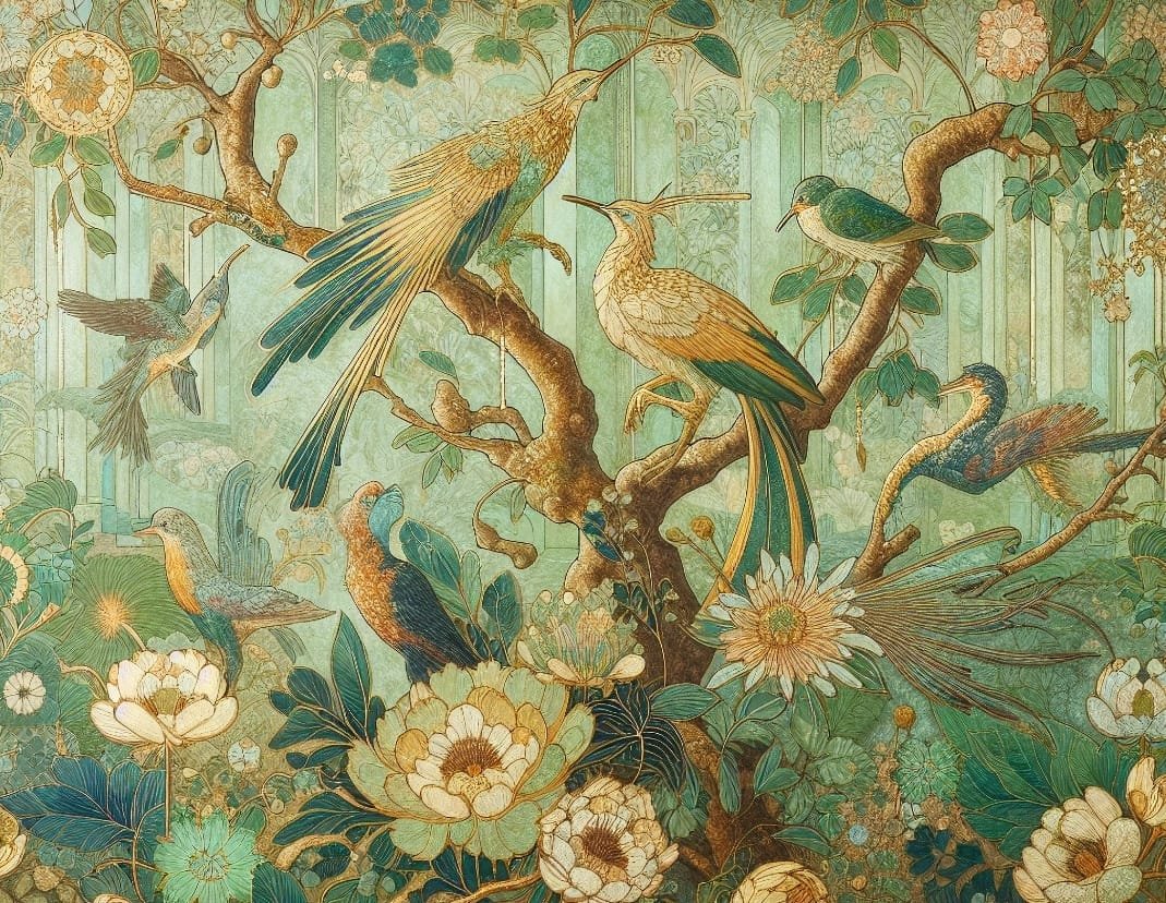 Green tapestry | Mint By Michelle Decoupage Paper - Vintage Charm