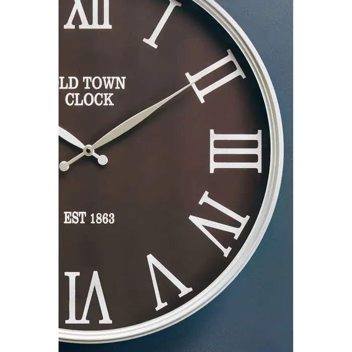 Kent Black And Silver Wall Clock - Vintage Charm