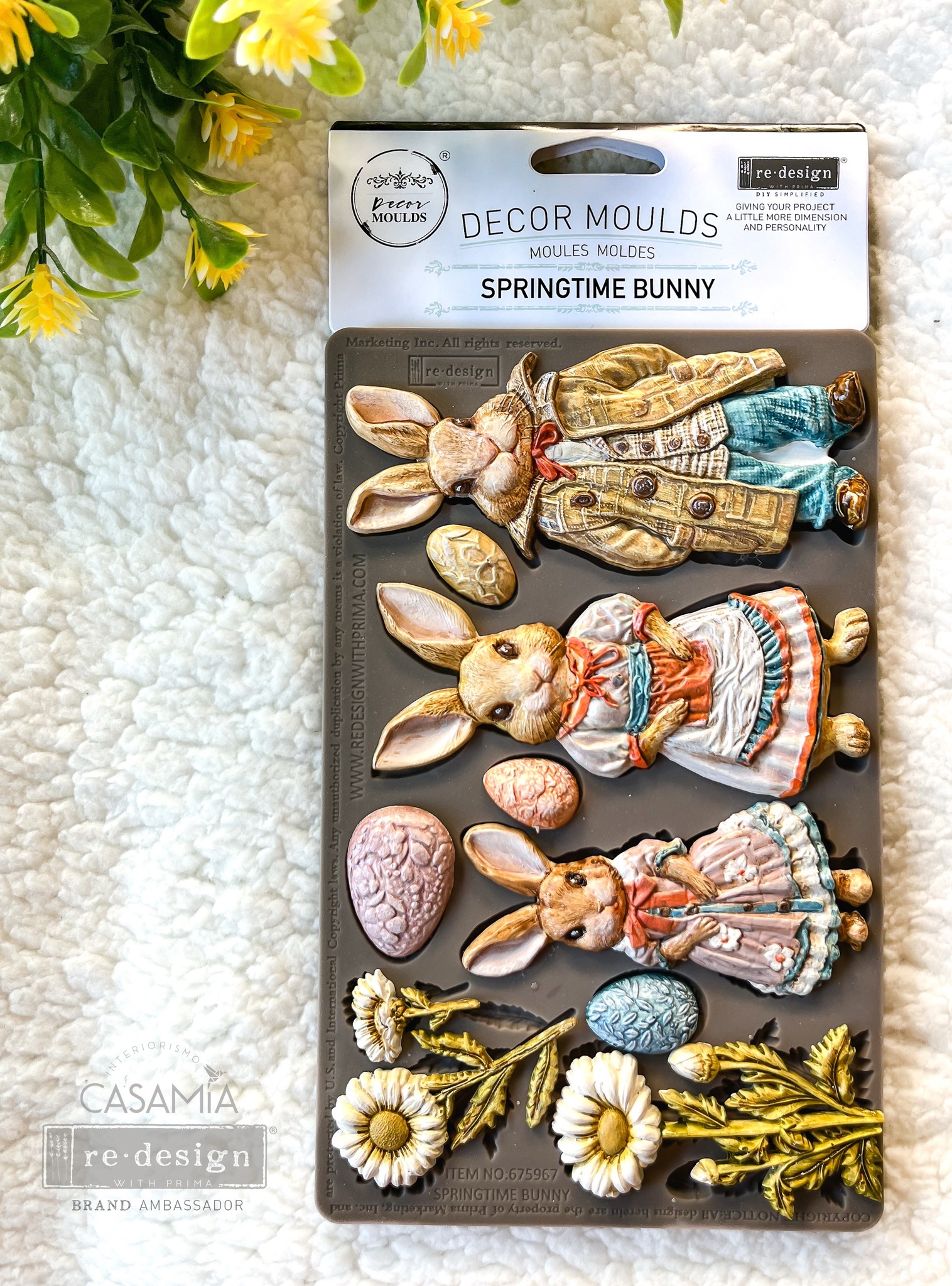 Springtime Bunny | Redesign With Prima Decor Mould - Vintage Charm