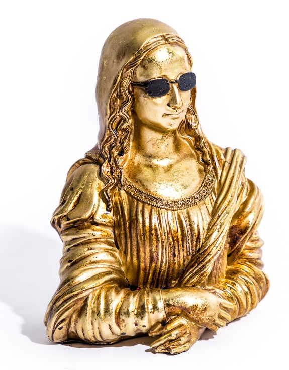 Antique Gold "Too Cool" Maria Figure - Vintage Charm